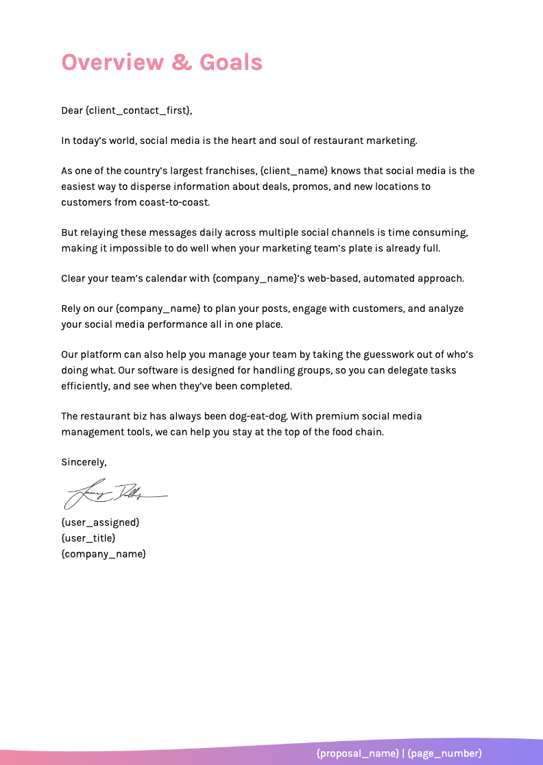 SaaS Proposal Template | Proposify